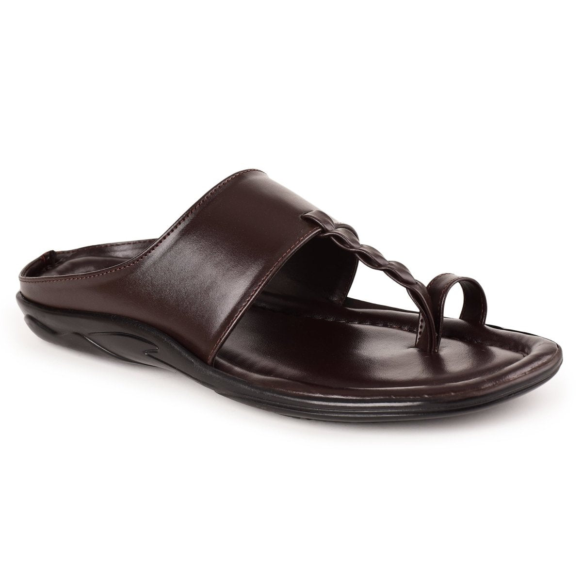 Buy Classic Kolhapuri Slippers Slip On Sandals In Brown For Men at Best ...